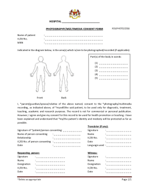 Fillable Online FREE 8+ Sample Photography Consent Forms in PDFMS Word ...