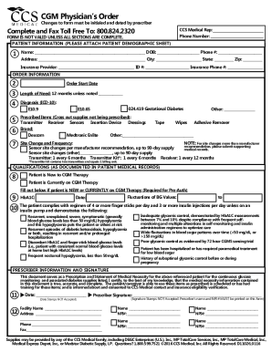 Fillable Online Dexcom G6 CGM Prescription FormsOrder FormsDexcom ...