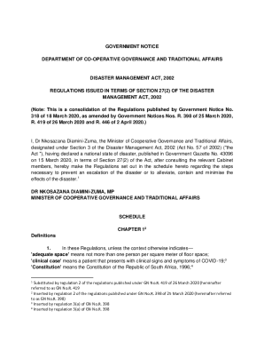Fillable Online GOVERNMENT NOTICE DEPARTMENT OF CO-OPERATIVE GOVERNANCE ...