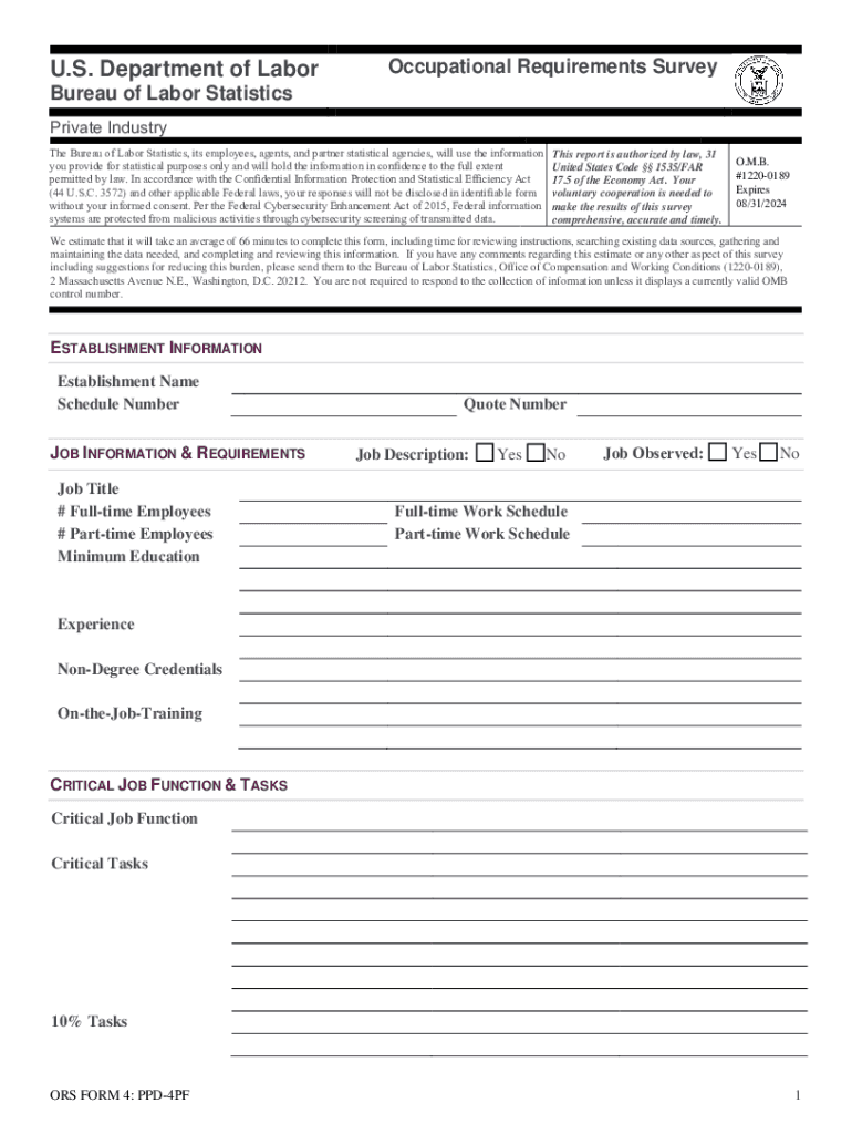 Fillable Online Office of Management and Budget Form 1220-0189 Fax ...