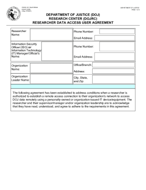 Fillable Online oag ca department of justice (doj) research center ...