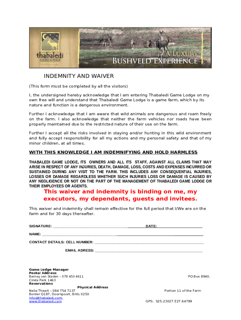 Free Indemnity Agreement Template (2022 Official Document) - PandaDoc Doc Template | pdfFiller