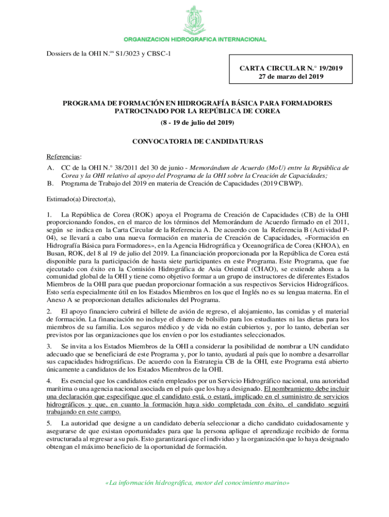 Fillable Online legacy.iho.intmtgdocscircularlettersDossiers del BHI N ...