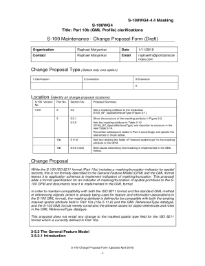Fillable Online S-100 Maintenance - Change Proposal Form (Draft) Fax ...