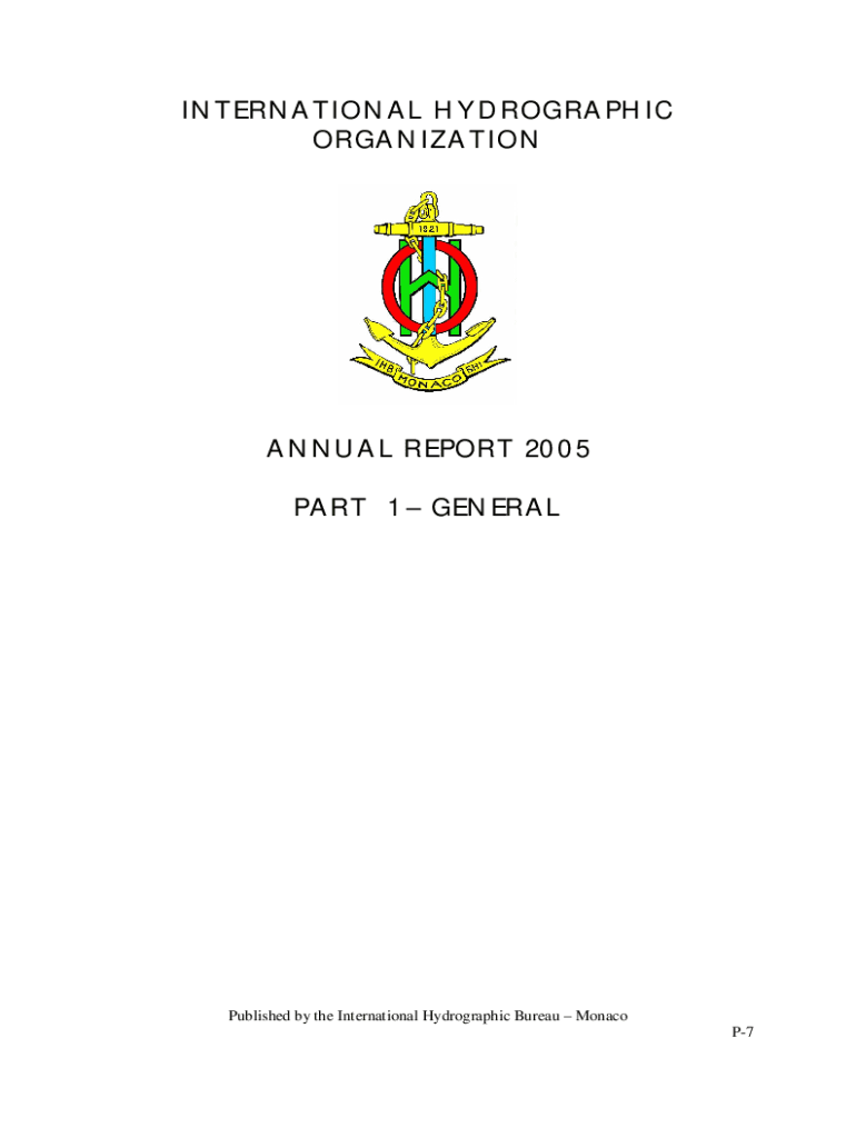 Fillable Online annual report of the - International Hydrographic Organization Fax Email Print ...