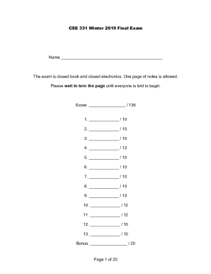 Fillable Online CSE 331 Exams - University of Washington Fax Email ...
