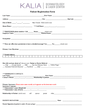 Fillable Online Patient Registration Form - Webflow Fax Email Print ...