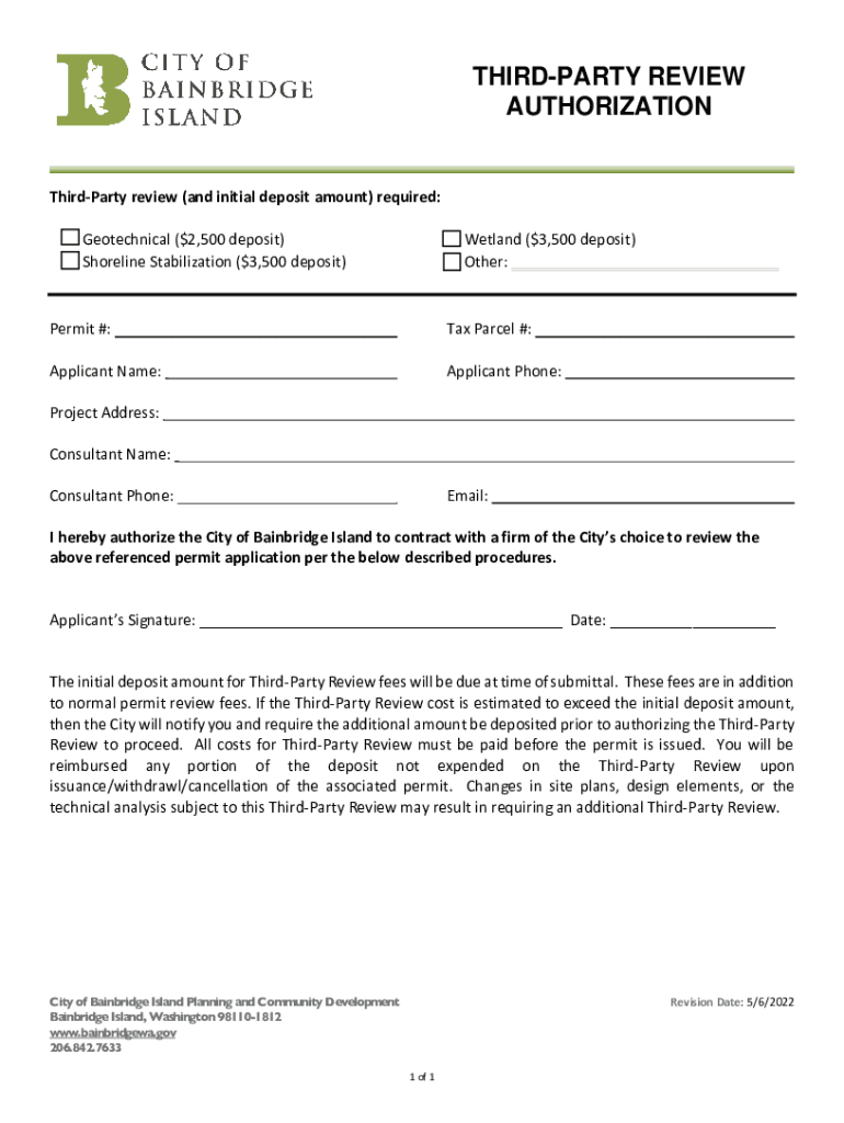 Fillable Online Third-Party Review Authorization Fax Email Print - pdfFiller