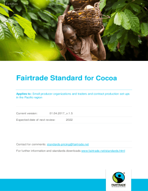 Fillable Online New certification requirement for cocoa and coffee ...
