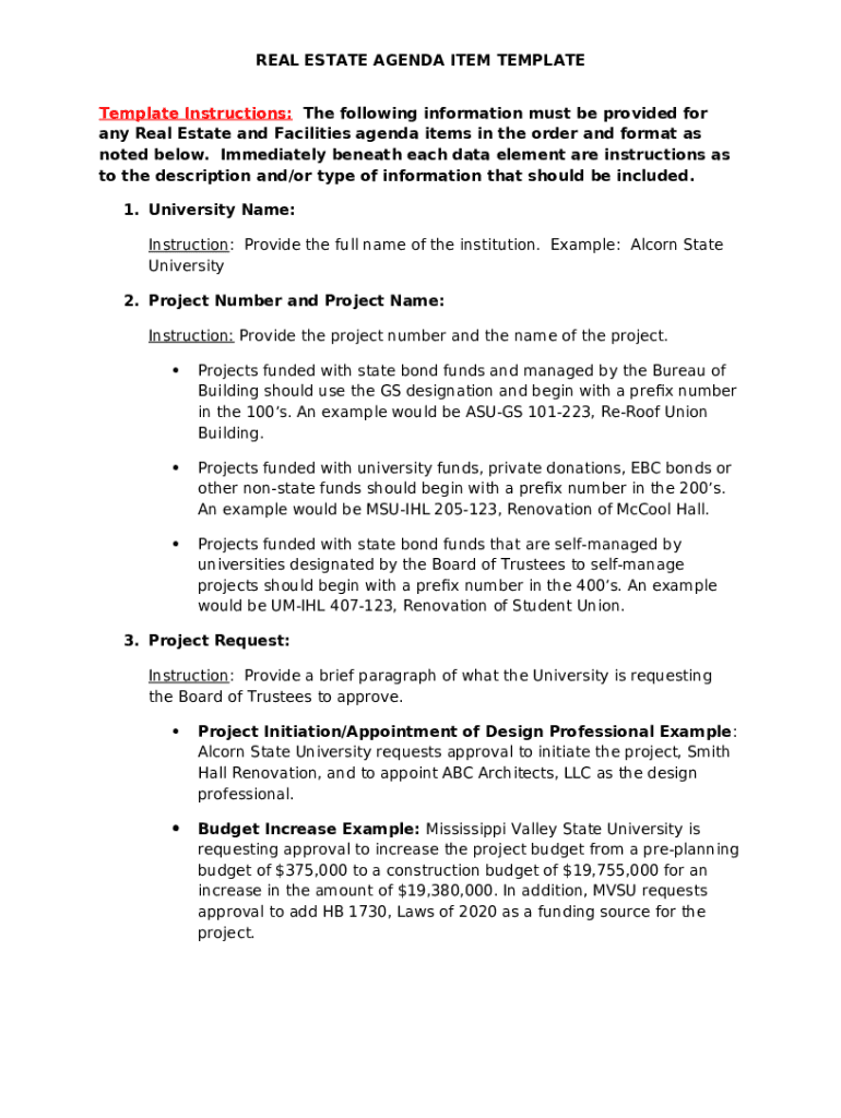 6 Sample Meeting Agenda Examples +Free TemplatesReal Estate Program ...