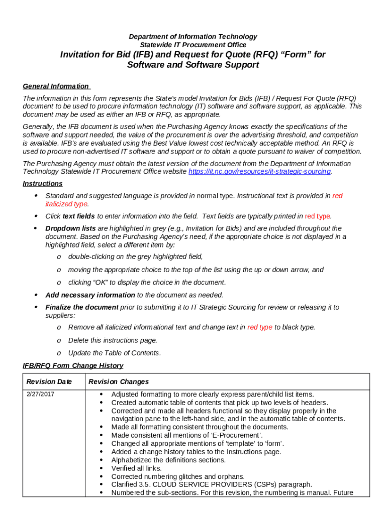 Invitation to Bid TemplateFree Invitation for Bid (IFB) SampleIT ...