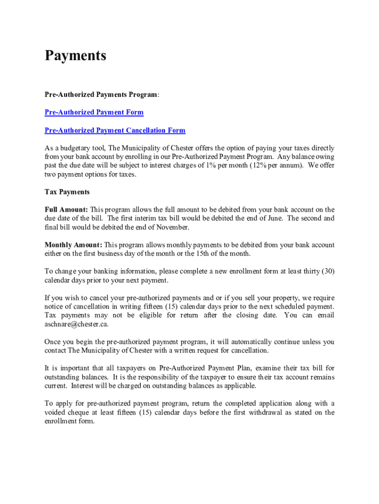 Fillable Online SF5510: Authorization Agreement for Preauthorized ...