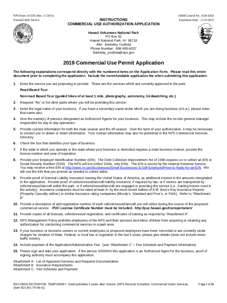 home.nps.govhavolearnINSTRUCTIONS COMMERCIAL USE AUTHORIZATION ...