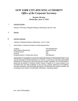 Fillable Online NYCHA AUDIT UPDATE - New York CityNycha Annual ...