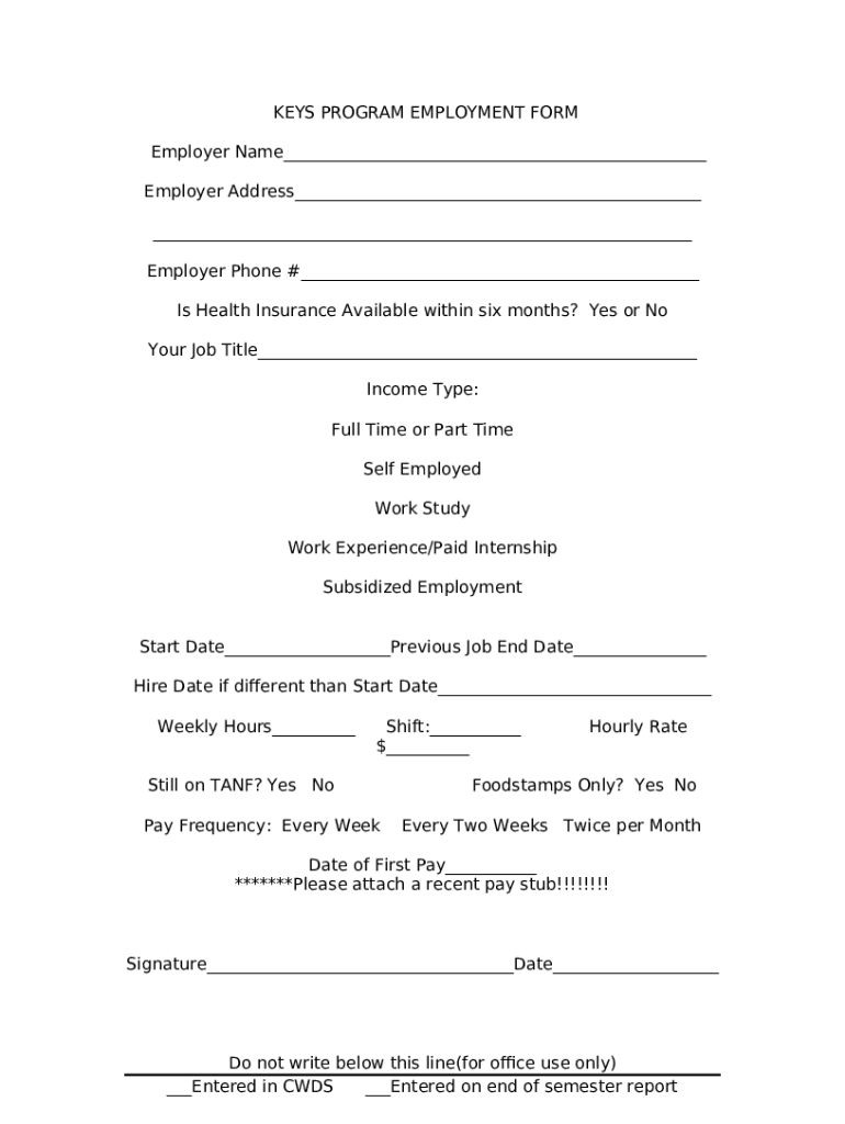 NEW EMPLOYMENT INATION Doc Template | pdfFiller