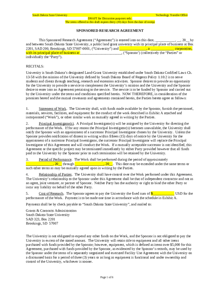 ReferenceReferenceSponsored Research Agreement: Definition & Sample - ContractsCounselSponsored ...