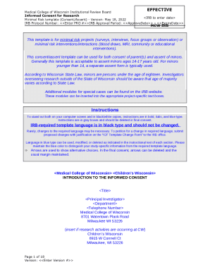 IRB Consent TemplatesHuman Research ProtectionIRB Consent ...