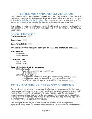 Flexible Work ArrangementsHuman Resources - UC Santa Barbara - www1 villanova Doc Template ...