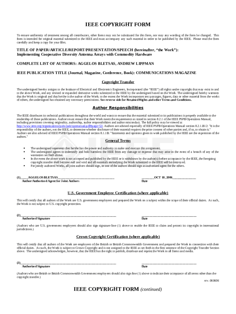 Online Submission ID# IEEE COPYRIGHT To ensure uniity ... - alumni ...