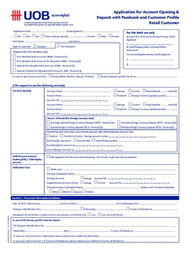 Fillable Online Account Opening Form TemplateJotformApplication For ...