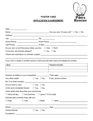 Fillable Online www.michigan.govfoster-care-templatesFoster Care Forms ...