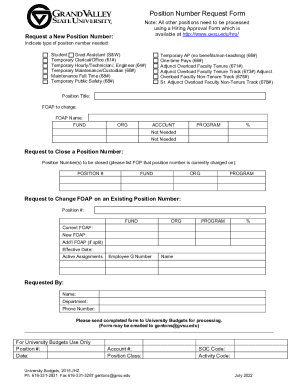 Fillable Online 11+ Position Request Forms & Templates - PDF, DOC ...