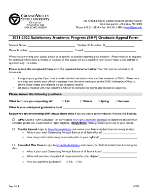 Fillable Online 202-2023 Satisfactory Academic Progress (SAP) Graduate ...