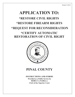 Fillable Online 13-908 - Restoration of civil rights; application ...