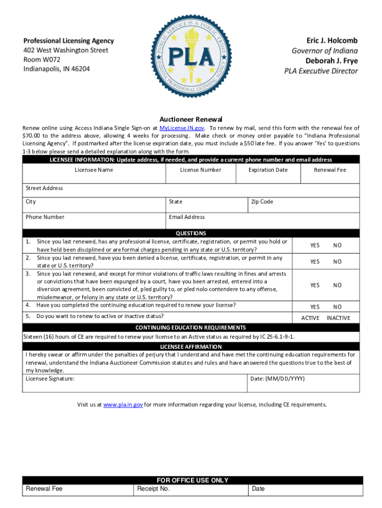 Fillable Online Professional Engineer Renewals Now Open! - State of ...