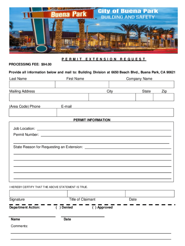 Fillable Online B701-PERMIT EXTENSION REQUEST FORM AUG 2019 Fax Email ...