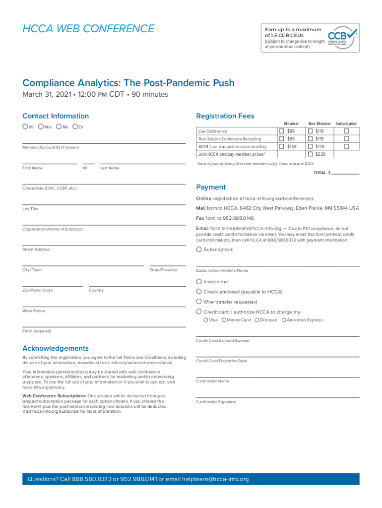 Fillable Online assets.hcca-info.orgportals0The 4 Cs of Compliance ...