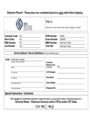 Fillable Online www.labelmaster.complacardsYour Dangerous Goods ...