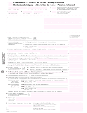 Fillable Online zg A Lohnausweis Certi cat de salaire Salary Fax Email ...