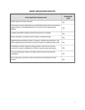 Fillable Online cake fiu GRANT APPLICATION CHECKLIST Grant Application ...