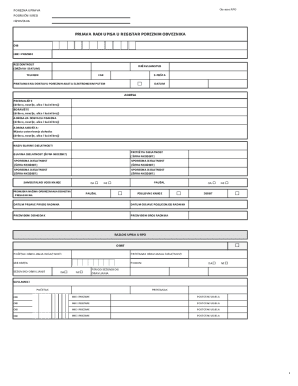 Fillable Online PRIJAVA RADI UPISA U REGISTAR POREZNIH NA DOporezna ...