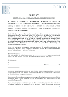 Fillable Online EGM Proxy bFormbpdf - Corio Fax Email Print - pdfFiller