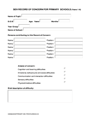 Fillable Online wirral-mbc gov 05 - SEN record Of Concern - Wirral ...