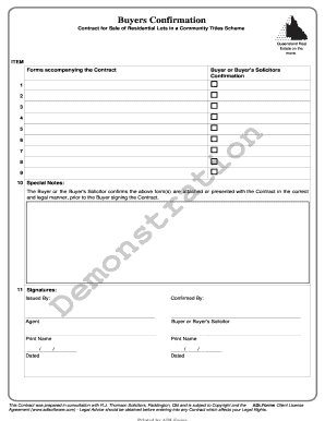 Fillable Online Buyers Confirmation Fax Email Print - pdfFiller