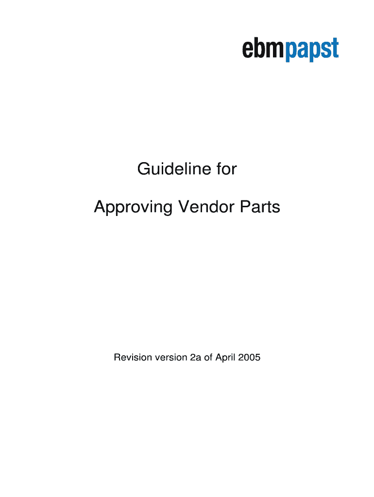 Fillable Online Approving Vendor Parts Fax Email Print - pdfFiller
