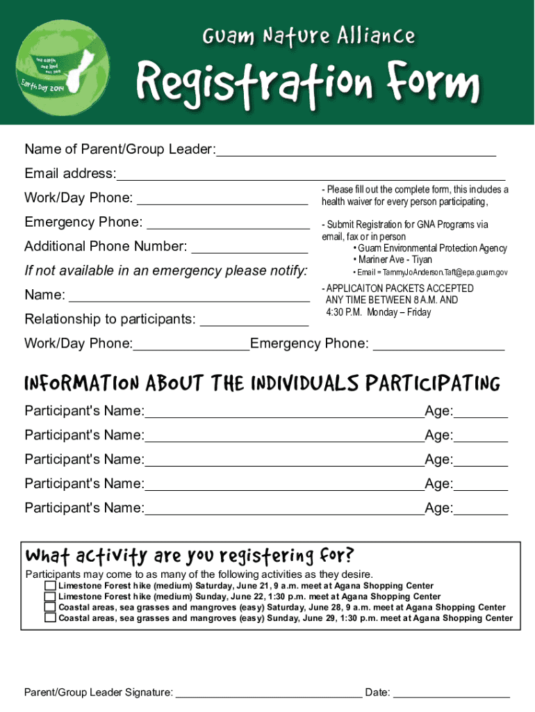 Fillable Online epa guam EPA Form 3540-8 - Application for Registration ...