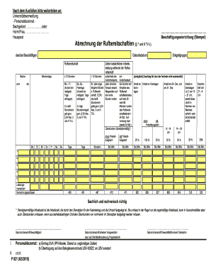 Ausfüllbar Online zuv uni-freiburg Abrechnung der Rufbereitschaften 7 ...