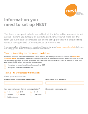 Fillable Online nestpensions org Information you need to set up with ...