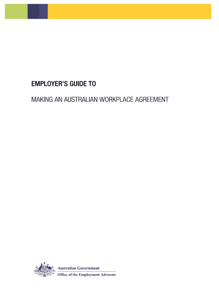 Fillable Online MAKING AN AUSTRALIAN WORKPLACE AGREEMENT Fax Email ...