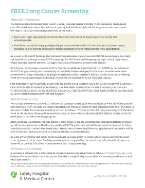 Fillable Online lahey FREE Lung Cancer Screening Fax Email Print ...