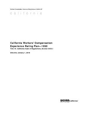 Fillable Online Experience Rating Plan1995 Fax Email Print - pdfFiller