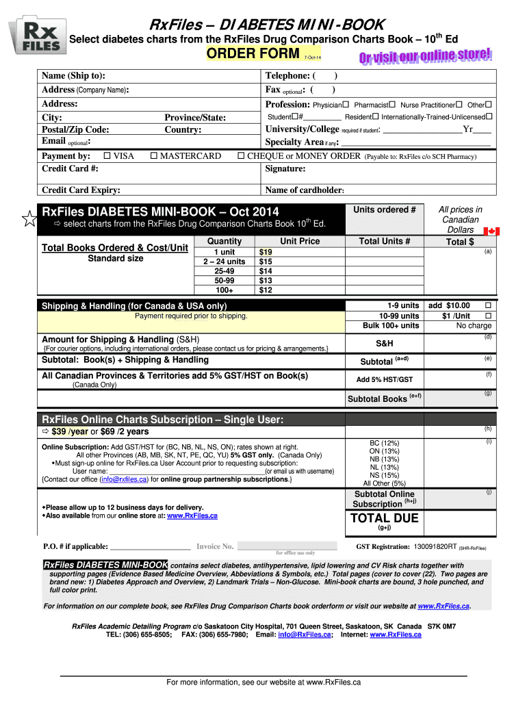 Fillable Online rxfiles 1A-CHT-Book-ORDERFORM-DIABETES-Mini-Bookdoc ...