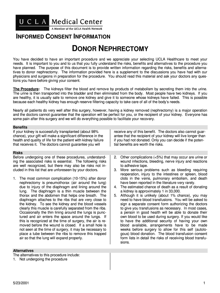 Fillable Online transplants ucla INFORMED CONSENT INFORMATION - transplants ucla Fax Email Print ...