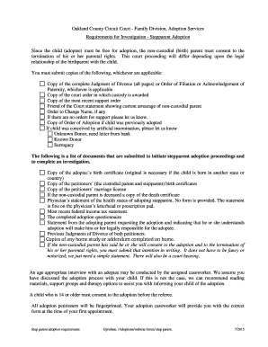 free stepparent adoption forms Templates - Fillable & Printable Samples ...