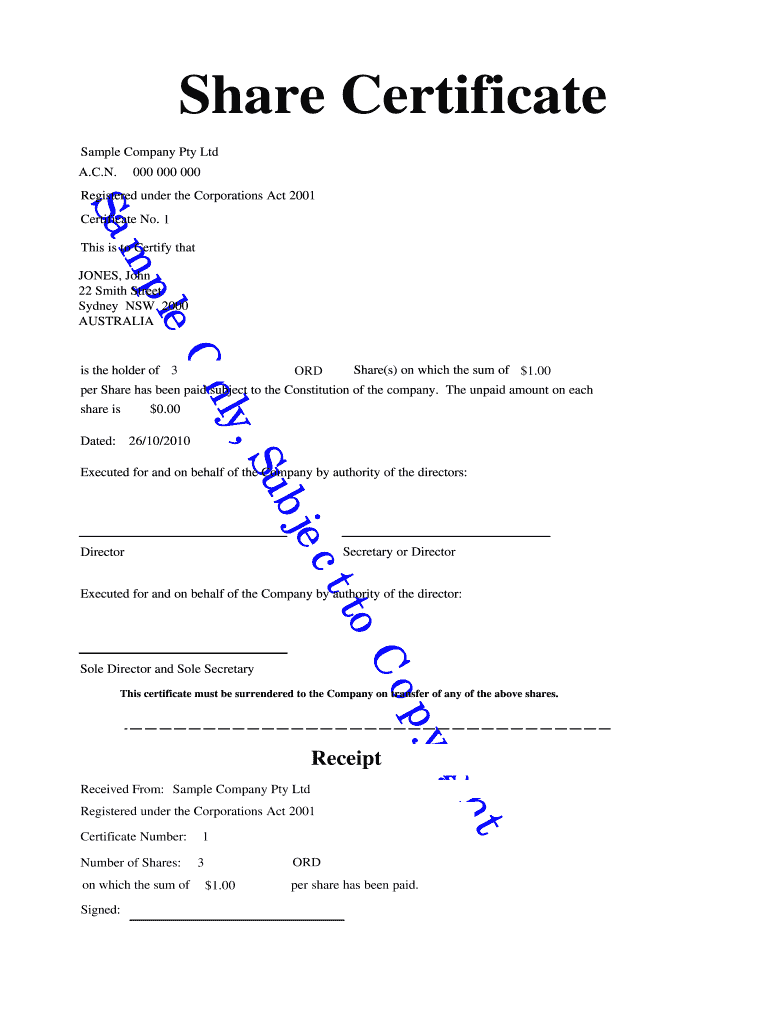 Fillable Online Sample Company Pty Ltd Fax Email Print - pdfFiller
