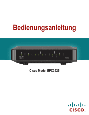 Fillable Online Cisco Model DPC3925 and EPC3925 8x4 DOCSIS 3.0 Wireless ...
